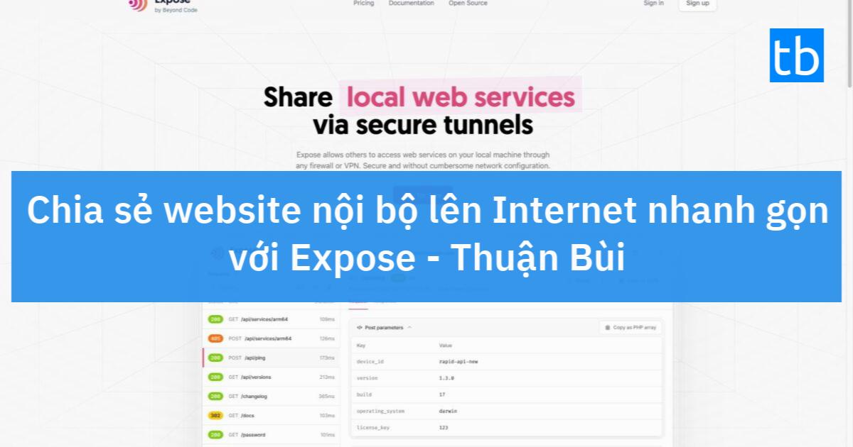 Chia sẻ website nội bộ lên Internet nhanh gọn với Expose | Thuận Bùi Blog