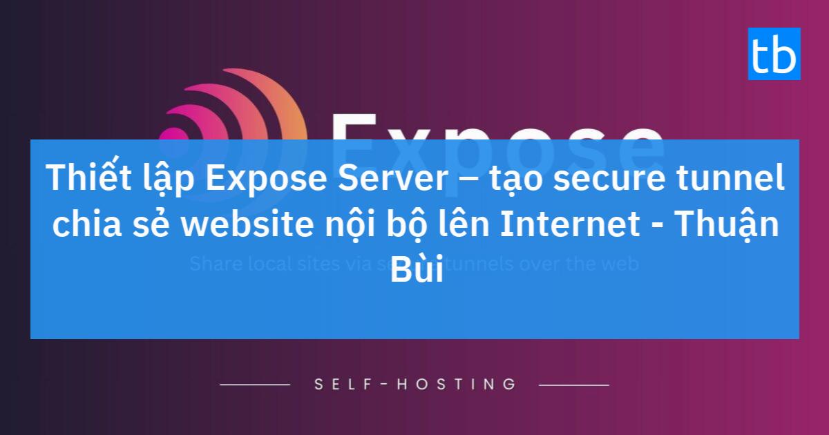 Thiết lập Expose Server - tạo secure tunnel chia sẻ website nội bộ lên Internet | Thuận Bùi Blog