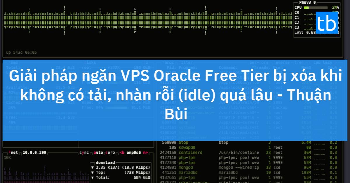 Giải pháp ngăn VPS Oracle Free Tier bị xóa khi không có tải, nhàn rỗi (idle) quá lâu | Thuận Bùi ...