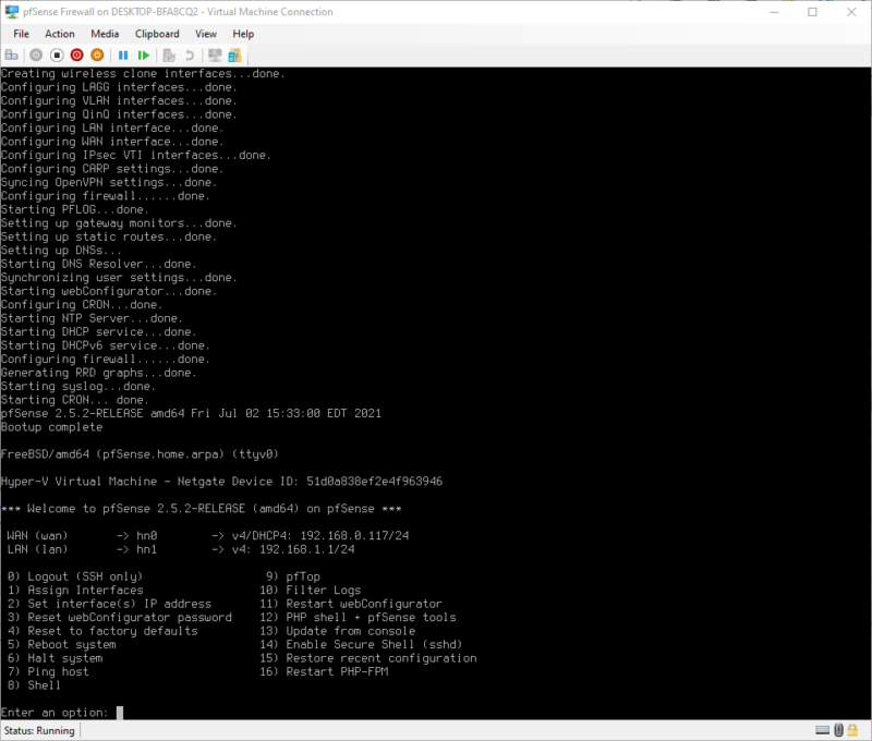 pfSense Lab - [Phần 2] Cài đặt pfSense 2.5.x lên máy ảo Hyper-V | Thuận Bùi Blog