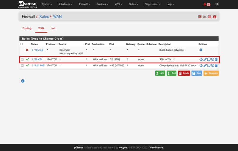 pfSense Lab – [Phần 4] Quản lý tài khoản, cấu hình SSH Server, DHCP ...