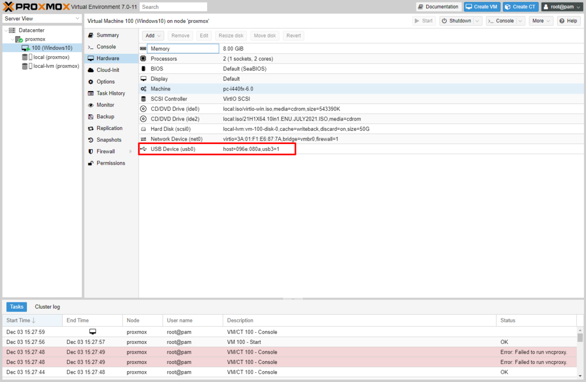[Proxmox] Thiết lập USB Passthrough cho máy ảo KVM | Thuận Bùi Blog