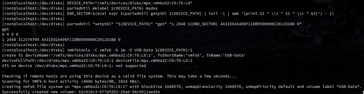 [ESXi] Tạo VMFS datastore từ ổ đĩa USB | Thuận Bùi Blog