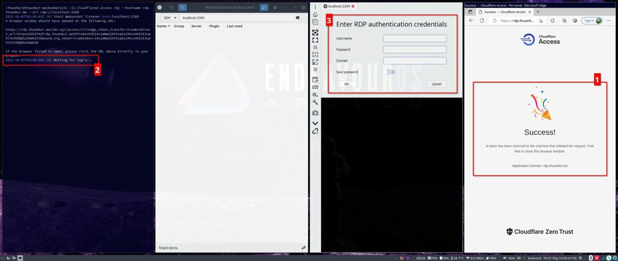 [Cloudflare Tunnel] Tạo kết nối Remote Desktop bảo mật | Thuận Bùi Blog