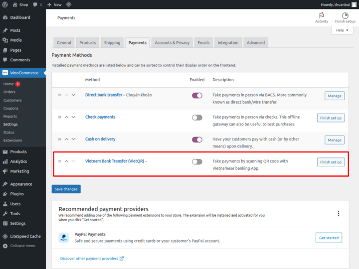 Viết plugin tạo cổng thanh toán VietQR cho Woocommerce | Thuận Bùi Blog