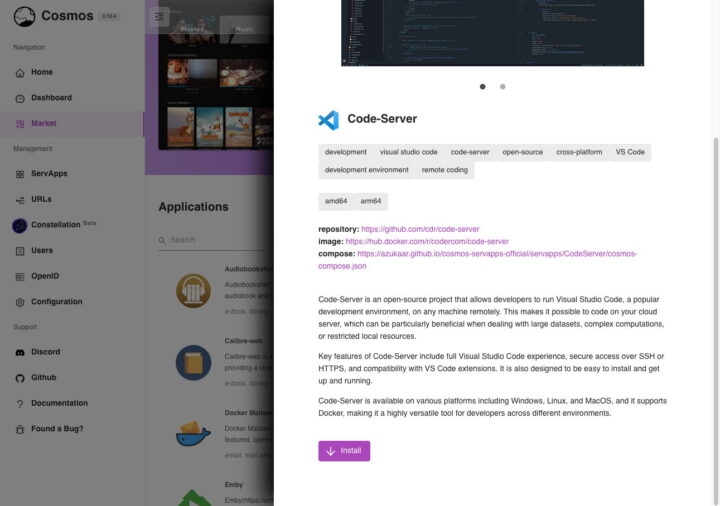 Cosmos-Server - Công cụ quản lý homelab đa tính năng, siêu tiện lợi | Thuận Bùi Blog