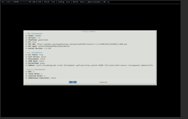 [Cập nhật 4/2025] Cài đặt Xpenology DSM 7.2.2 (DS920+) sử dụng ARC ...